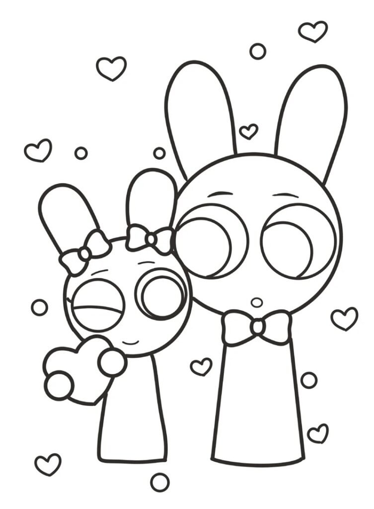 Khám phá 99+ tranh tô màu Sprunki Cute, dễ thương